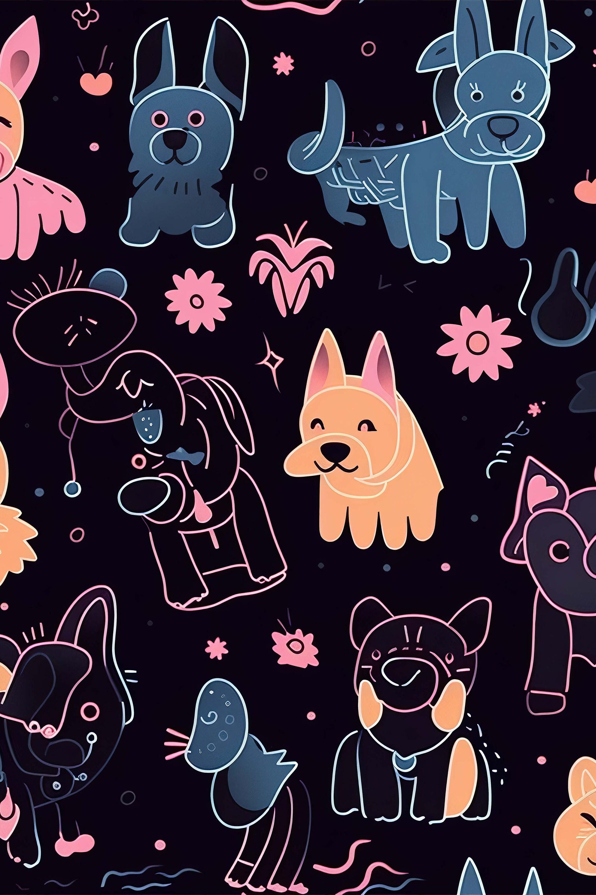 Puppy Seamless Digital Paper Pack V2 - Etsy