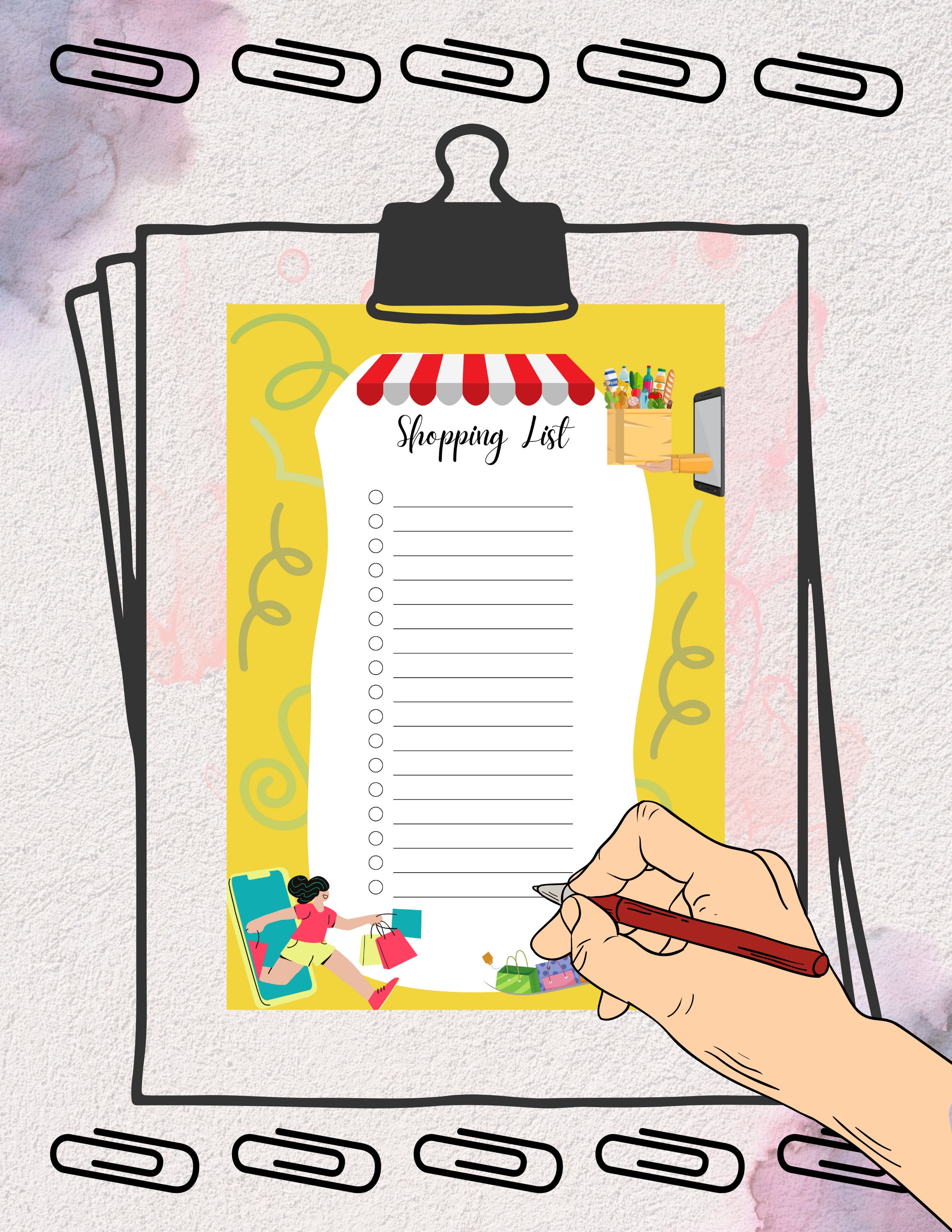 Grocery List / Shopping List / Digital Shopping List / Easy Shopping ...