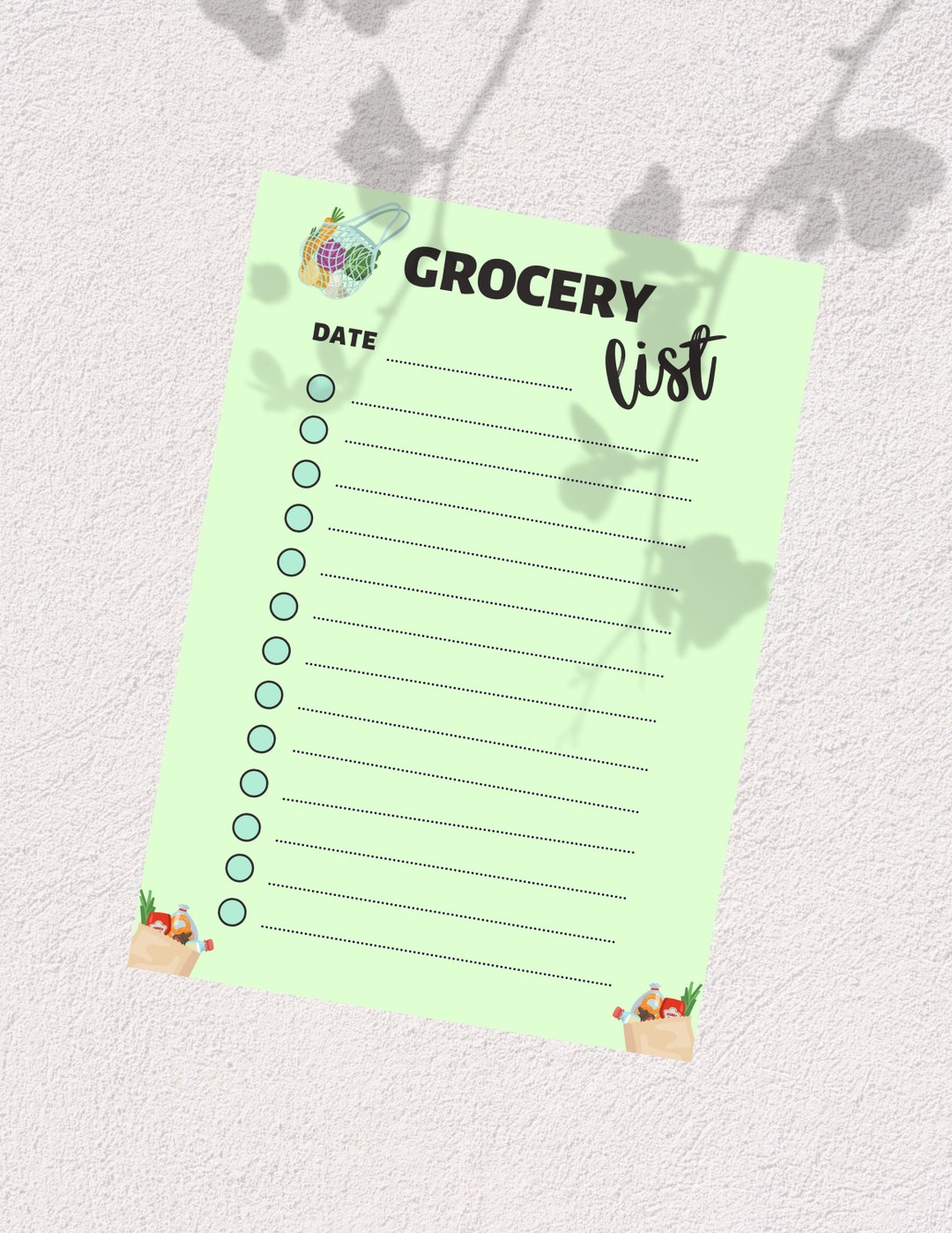 Grocery List / Shopping List / Digital Shopping List / Easy Shopping ...