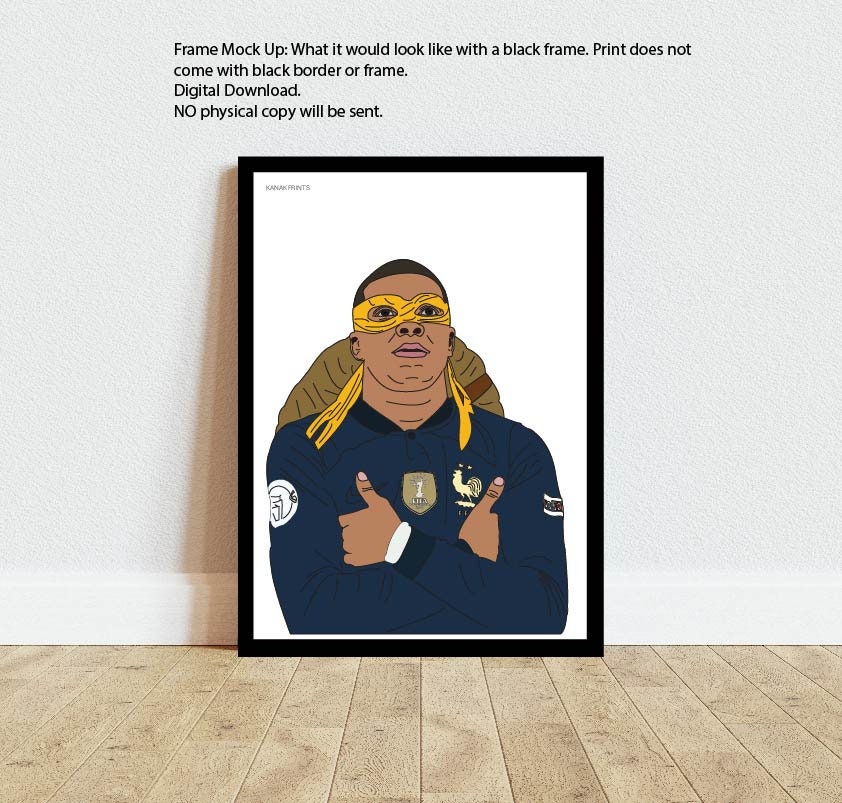 Kylian Mbappe X Ninja Turtle Digital Print - Etsy