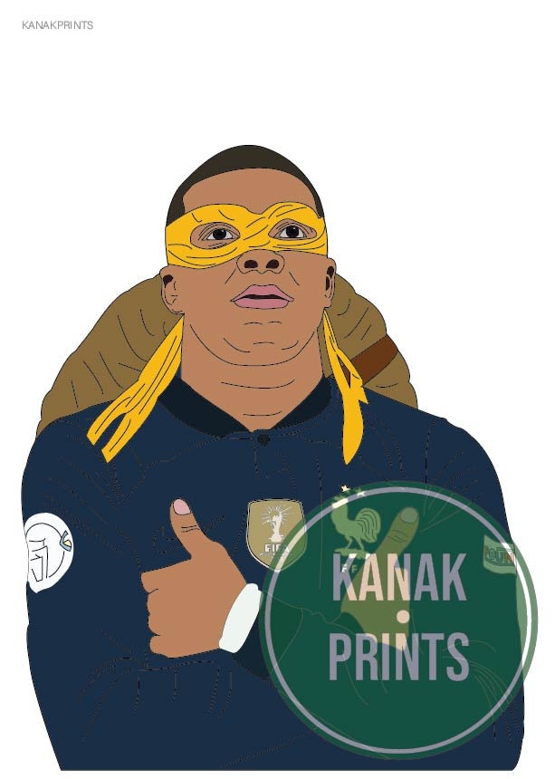 Kylian Mbappe X Ninja Turtle Digital Print - Etsy