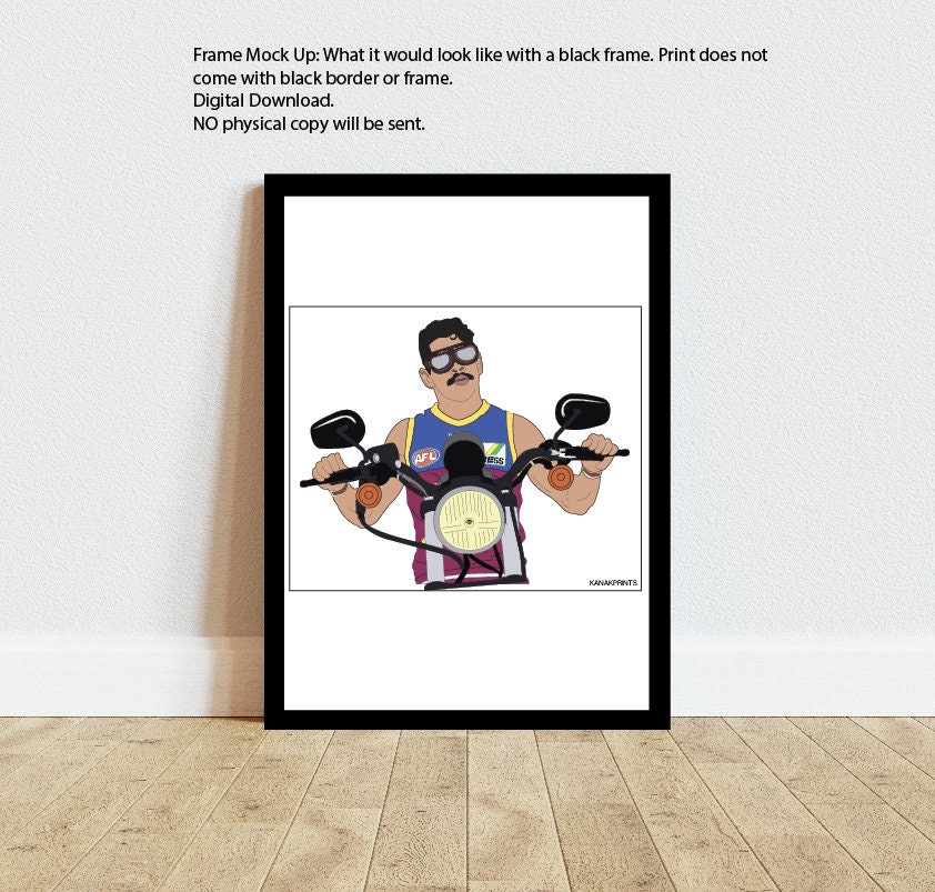 Charlie Cameron on a Motorcycle DIGITAL DOWNLOAD PRINT - Etsy