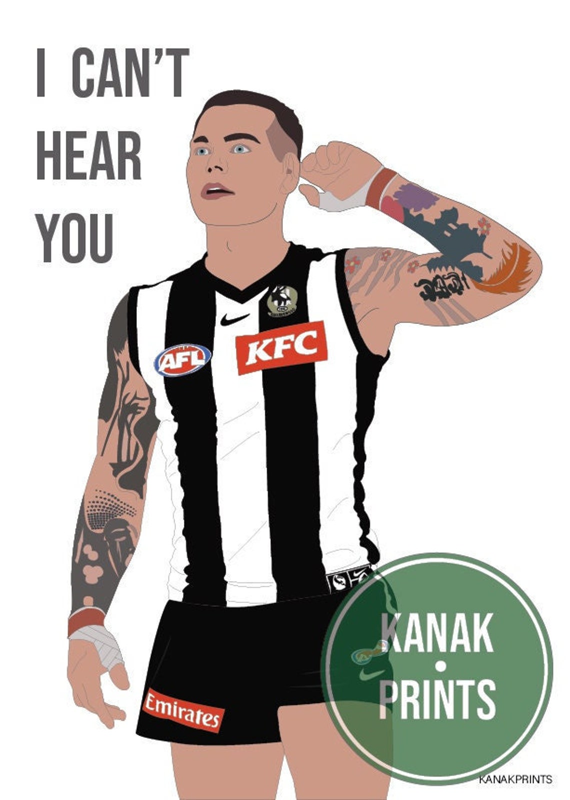 Jamie Elliot Collingwood AFL DIGITAL DOWNLOAD Poster - Etsy