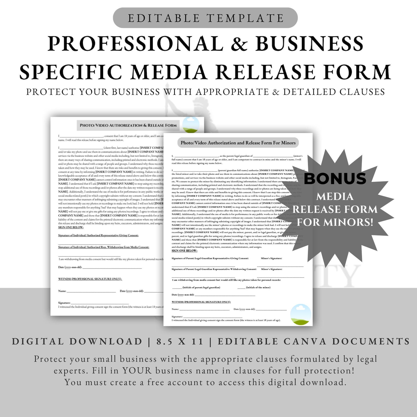 Photo and Video Release Form, Salon Photo and Video Release Form ...