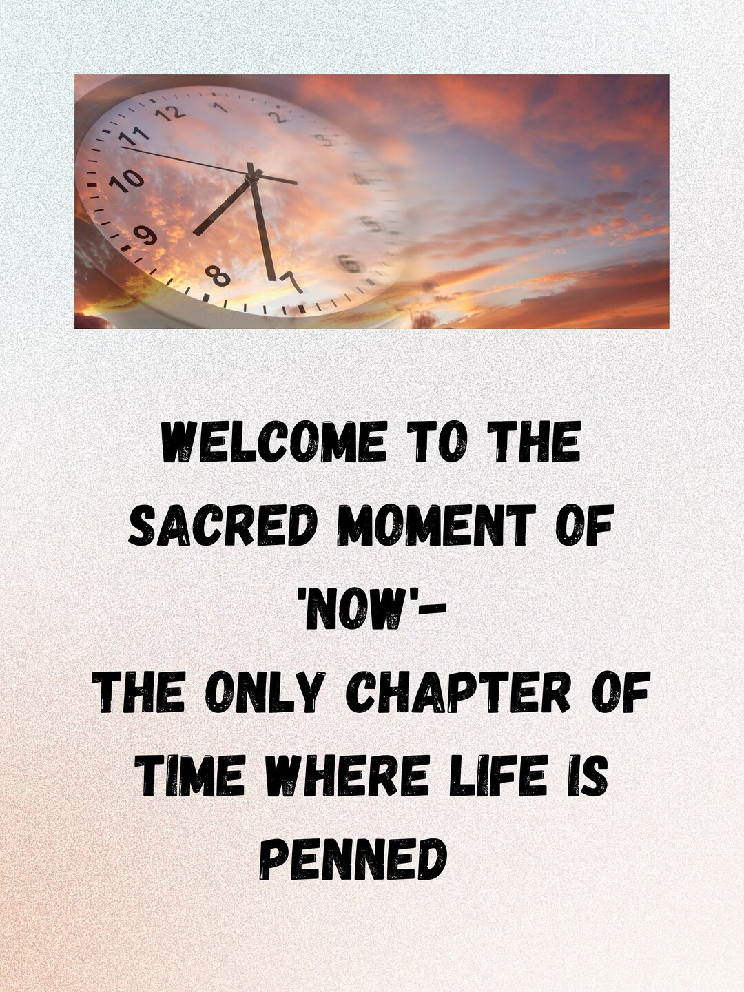 Inspirational 'now' Poster, Mindfulness Art, 'live in the Moment ...