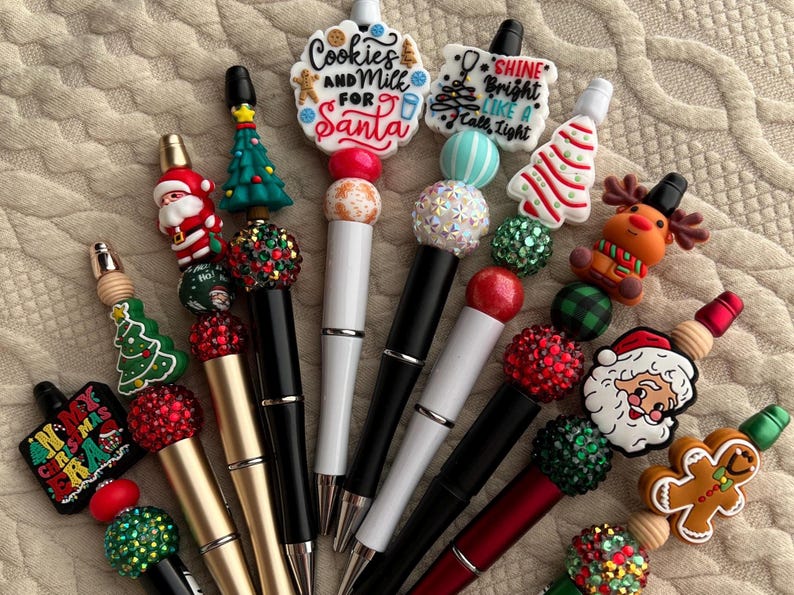 Christmas Holiday Beaded Pen! - Etsy