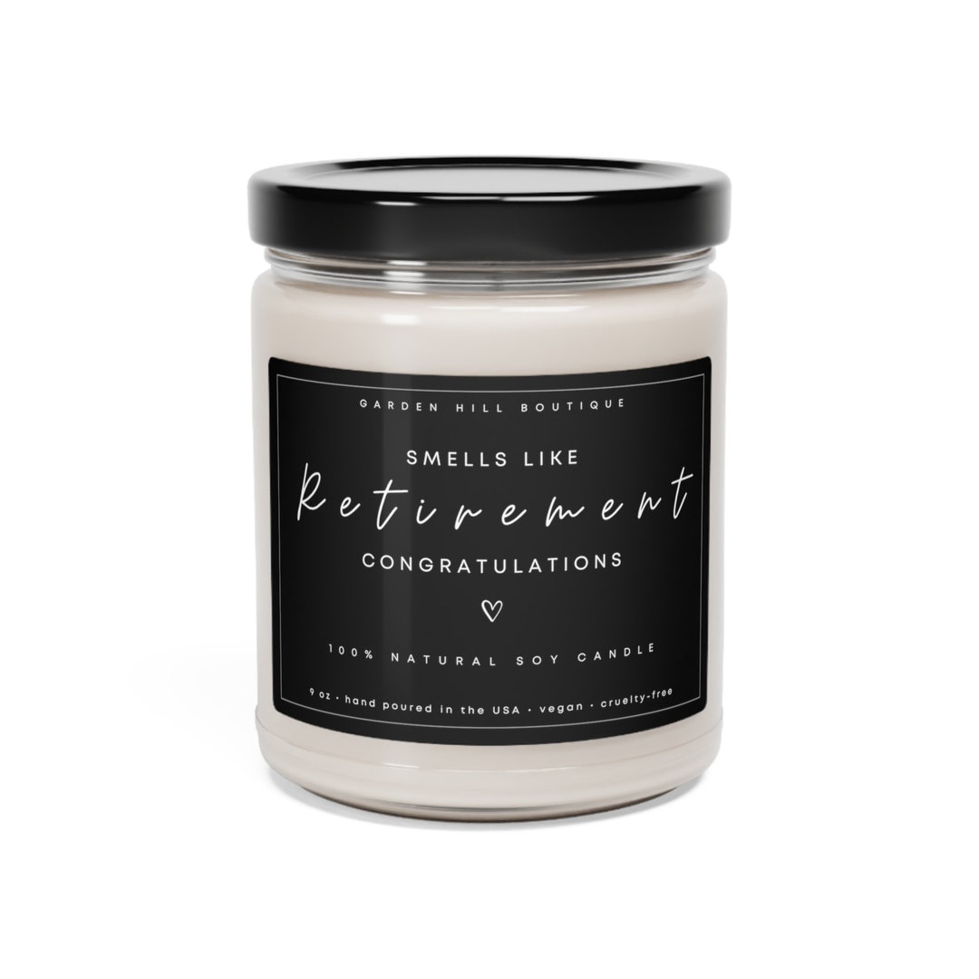 Retirement Candle Happy Retirement Gift for Retiree Retired - Etsy