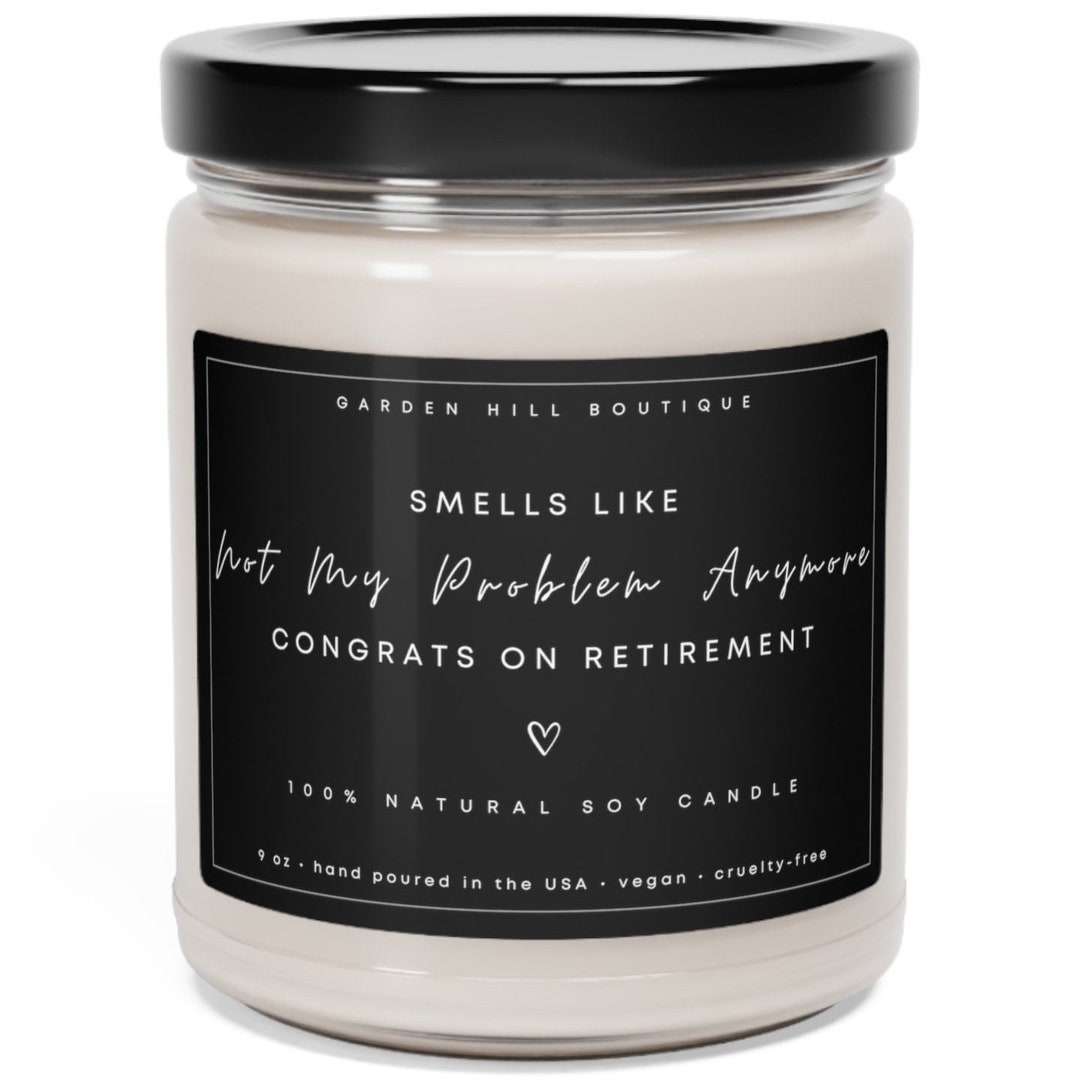 Retirement Candle Happy Retirement Gift for Retiree Retired - Etsy