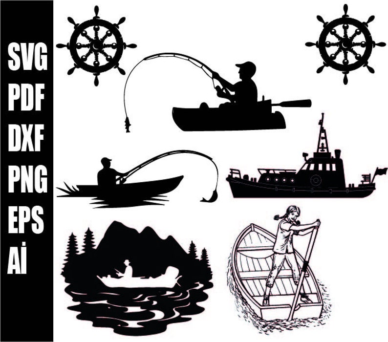 Fishing Boat SVG | Boat Fishing SVG | Fisherman SVG | Bass Fishing Svg ...