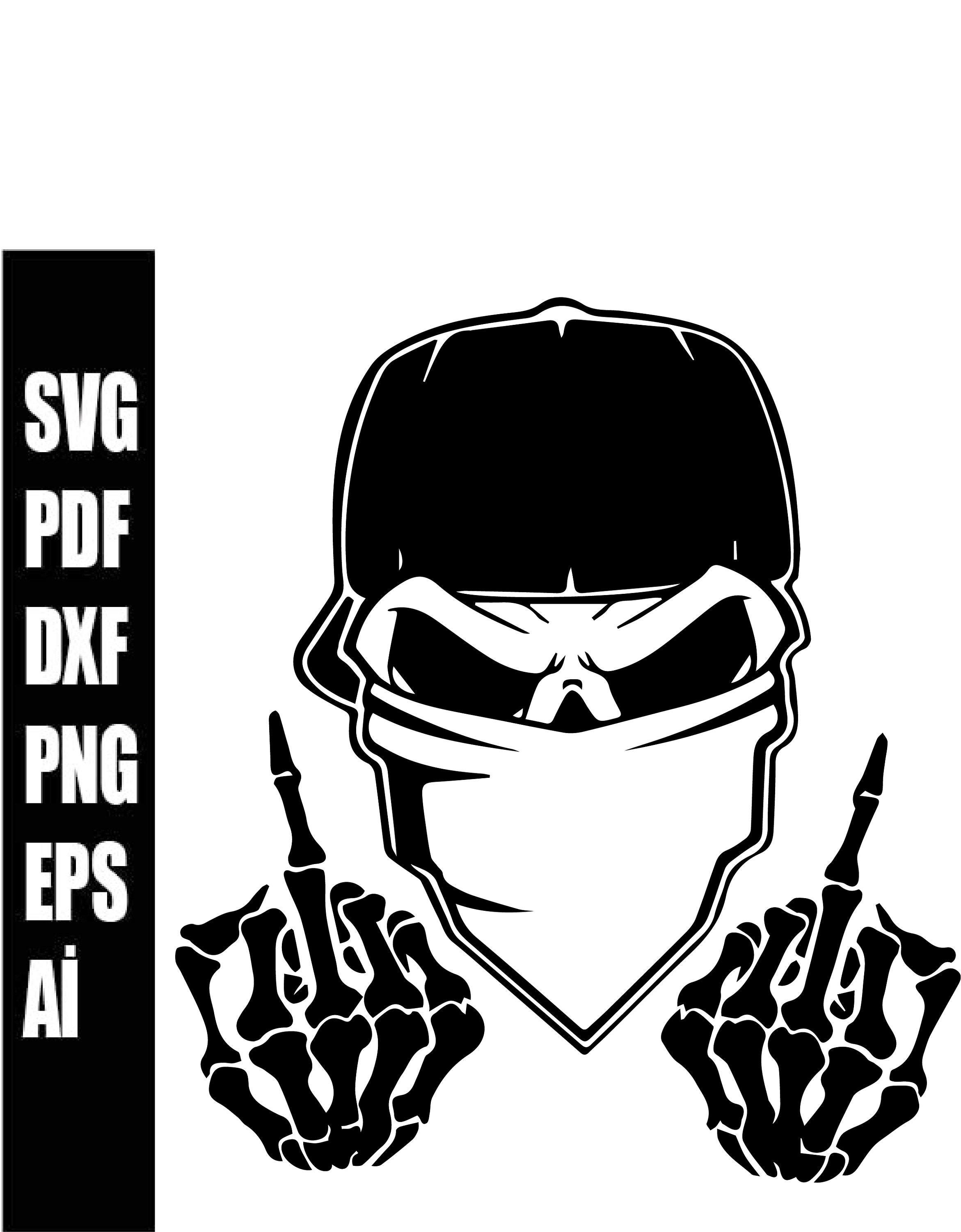 Skull Middle Finger Svg | Skull SVG | Skeleton SVG | Skull Clipart ...