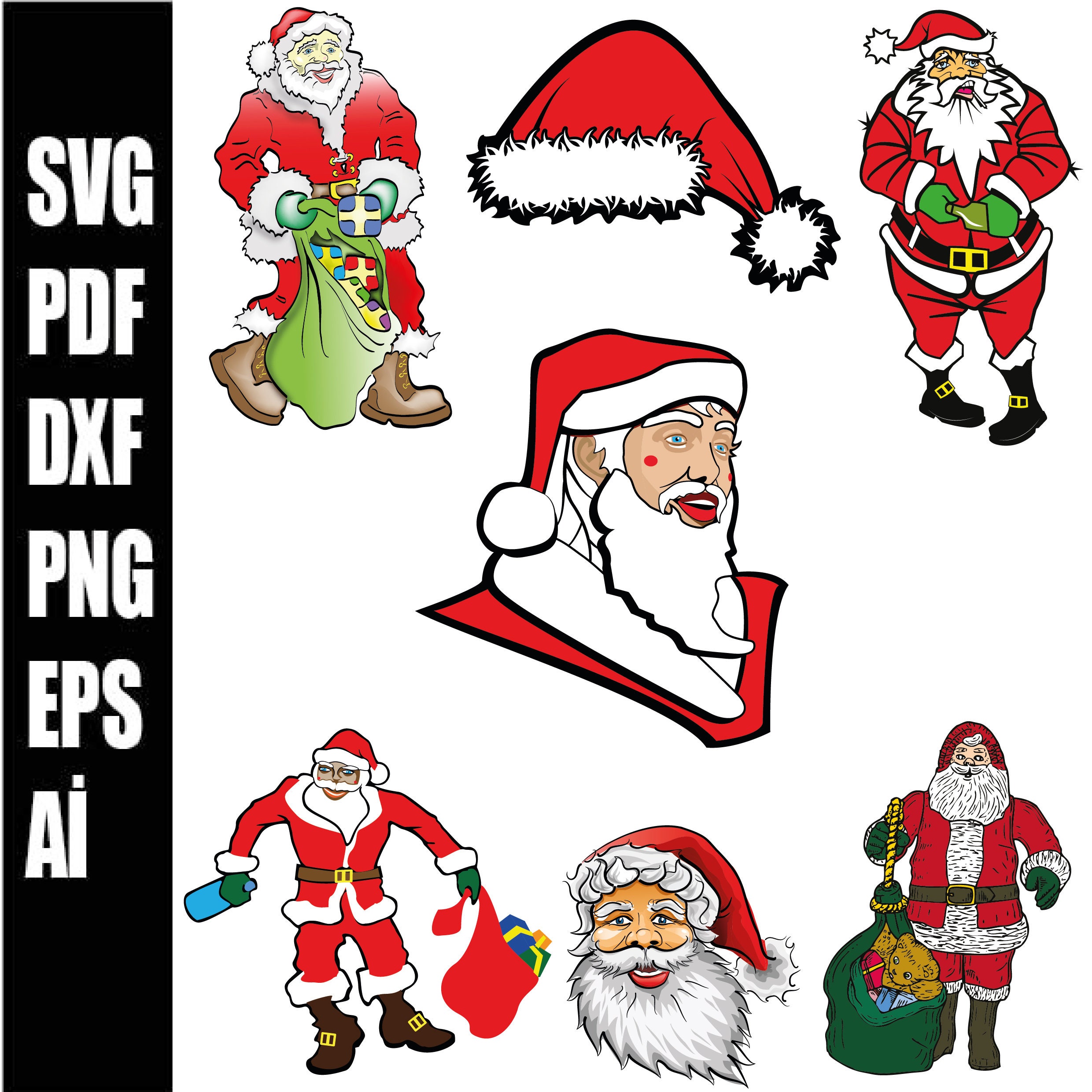 Christmas SVG, Christmas Clipart, Svg Files, Santa Svg,father Christmas ...