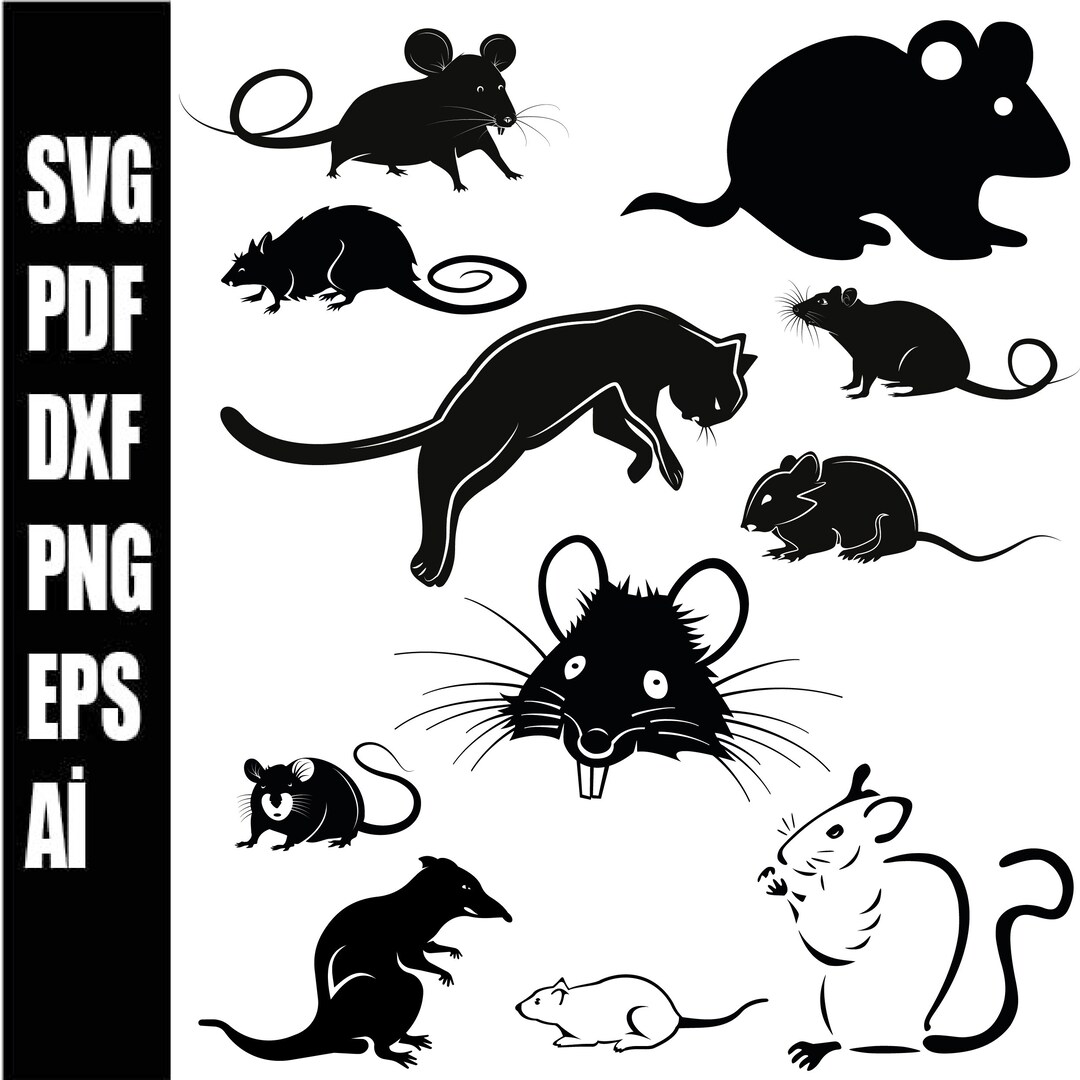 Mouse Svg Mouse Clipart, Mice SVG Mouse Silhouette, Pest Vermin, Field ...