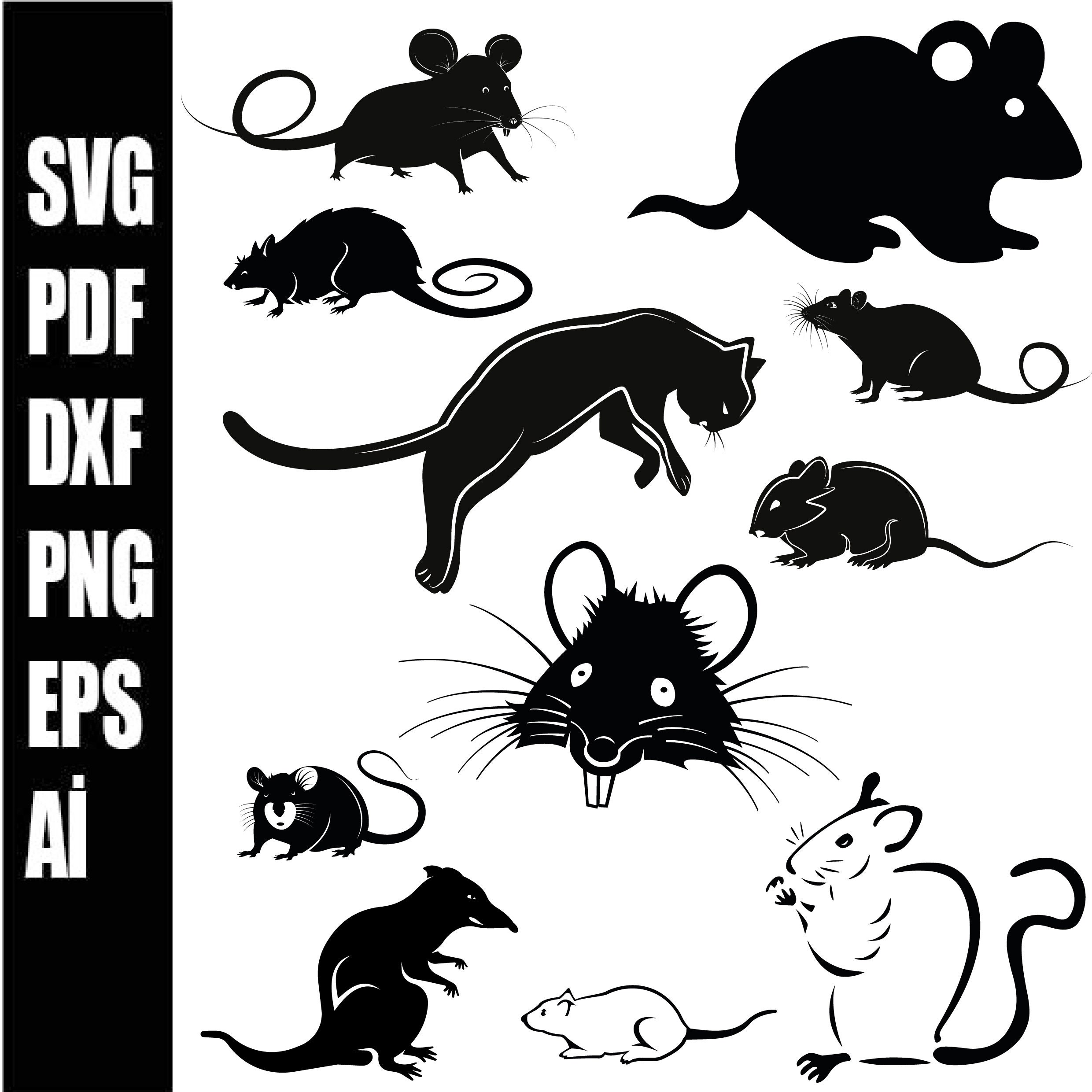 Mouse Svg Mouse Clipart, Mice SVG Mouse Silhouette, Pest Vermin, Field ...