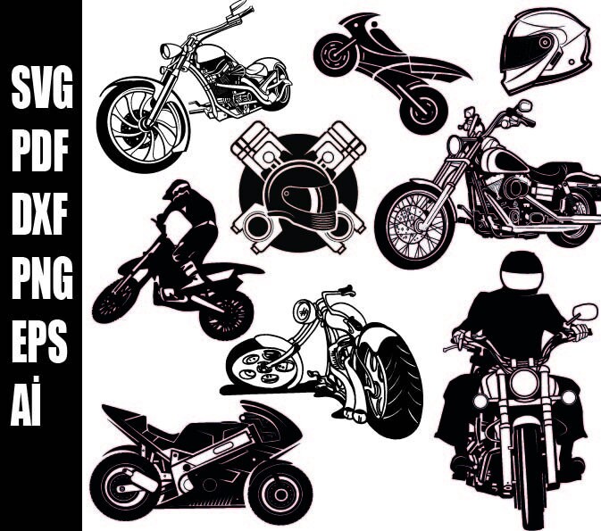 Motorcycle SVG Bundle, Motor Bike Svg, Motorcycle Clipart, Motorcycle ...