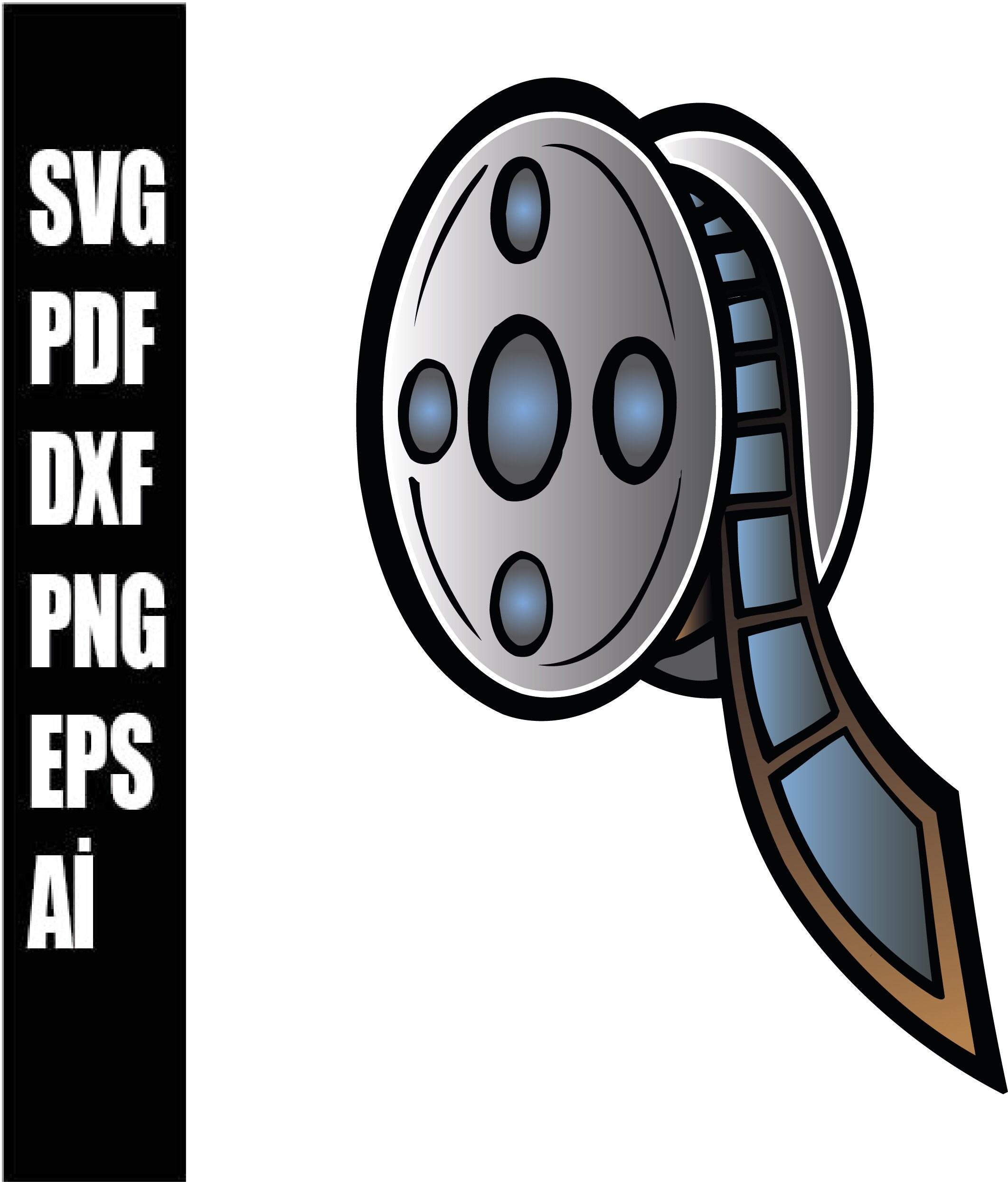 Movie Filmstrip Svg, Cinema Vintage Svg, Movie Film Cinema, Camera Reel ...