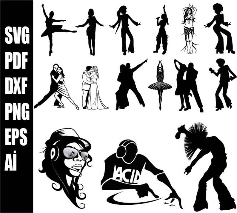 Dance Svg Bundle , Couple Dance Svg|dance Team Svg , Dancers Dance ...