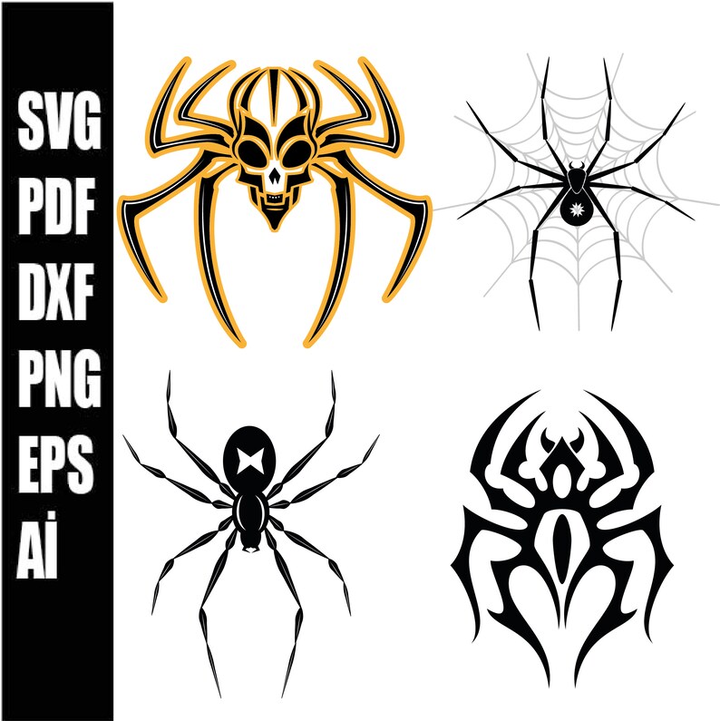 Spider Dxf ,spider Svg,spider Web Svg , Insect Svg , Cobweb Svg ...