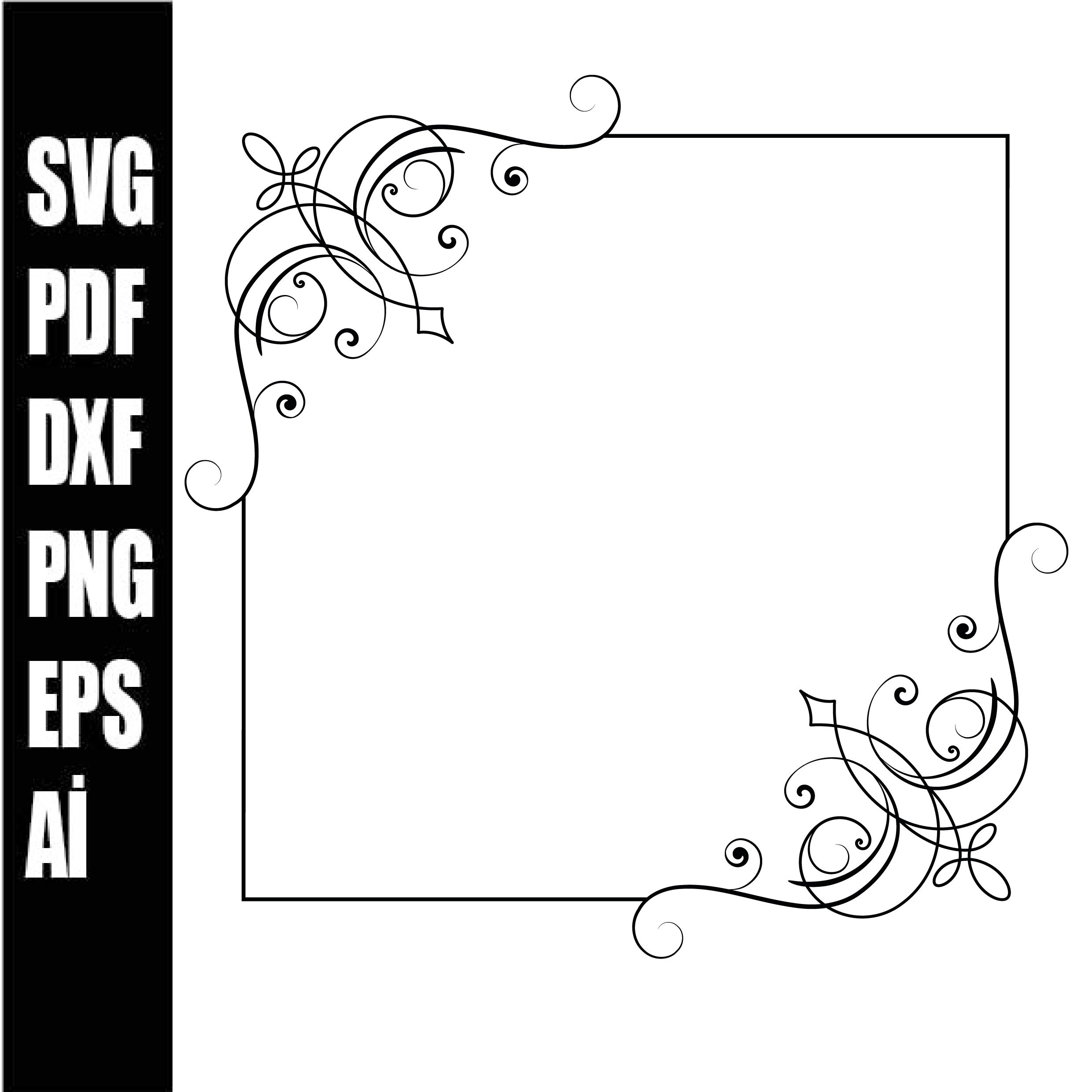 Frame Svg,corners Svg Bundle, Corner Svg, Floral Corner Svg Files ...