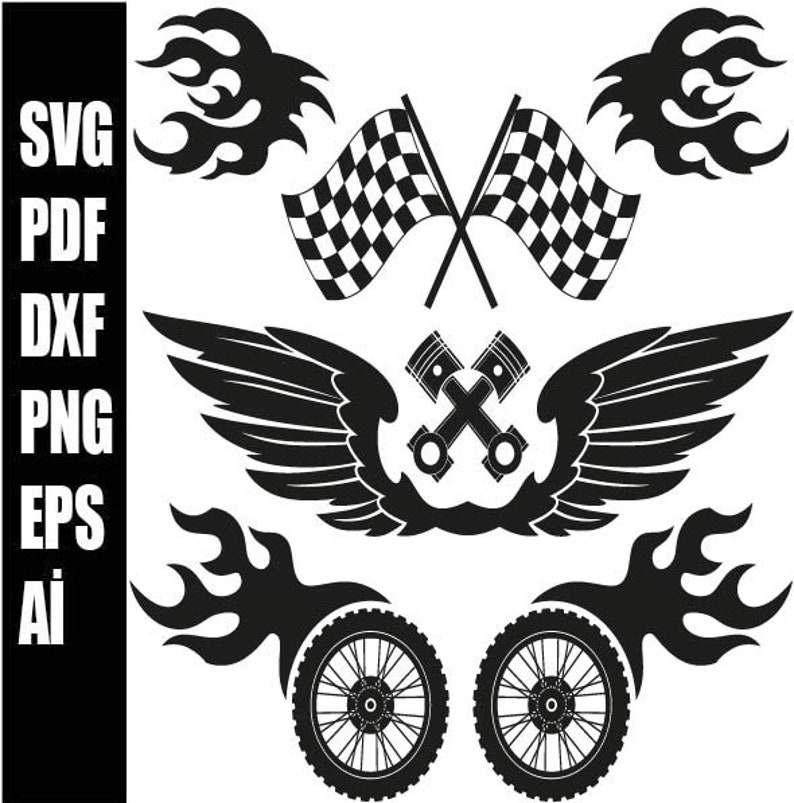 Racing Flag SVG, Bundle SVG, Finish Flags SVG, T Shirt Design, Race Car ...