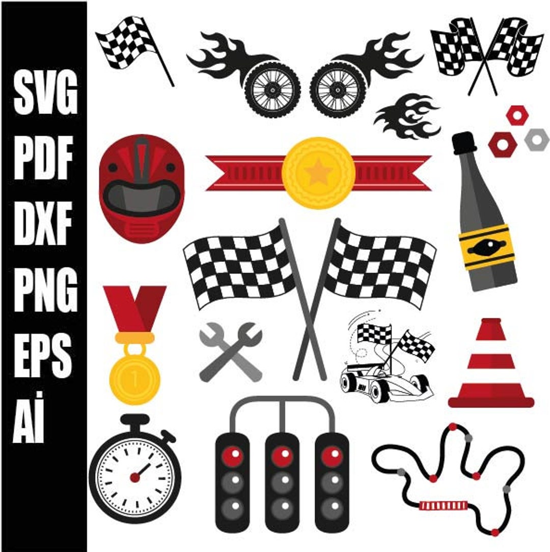 Racing Flag SVG, Bundle SVG, Finish Flags SVG, T Shirt Design, Race Car ...