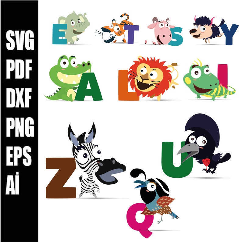 Animal Alphabet Clipart , Animal Alphabet Png , Education and Learning ...