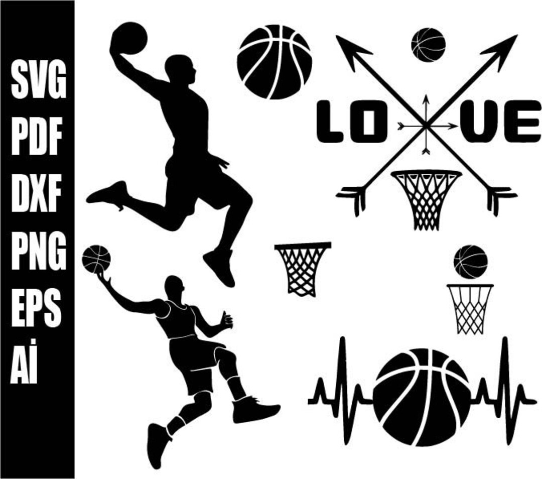 Basketball SVG - Basketball Silhouette - SVG Cut Files - Basketball ...