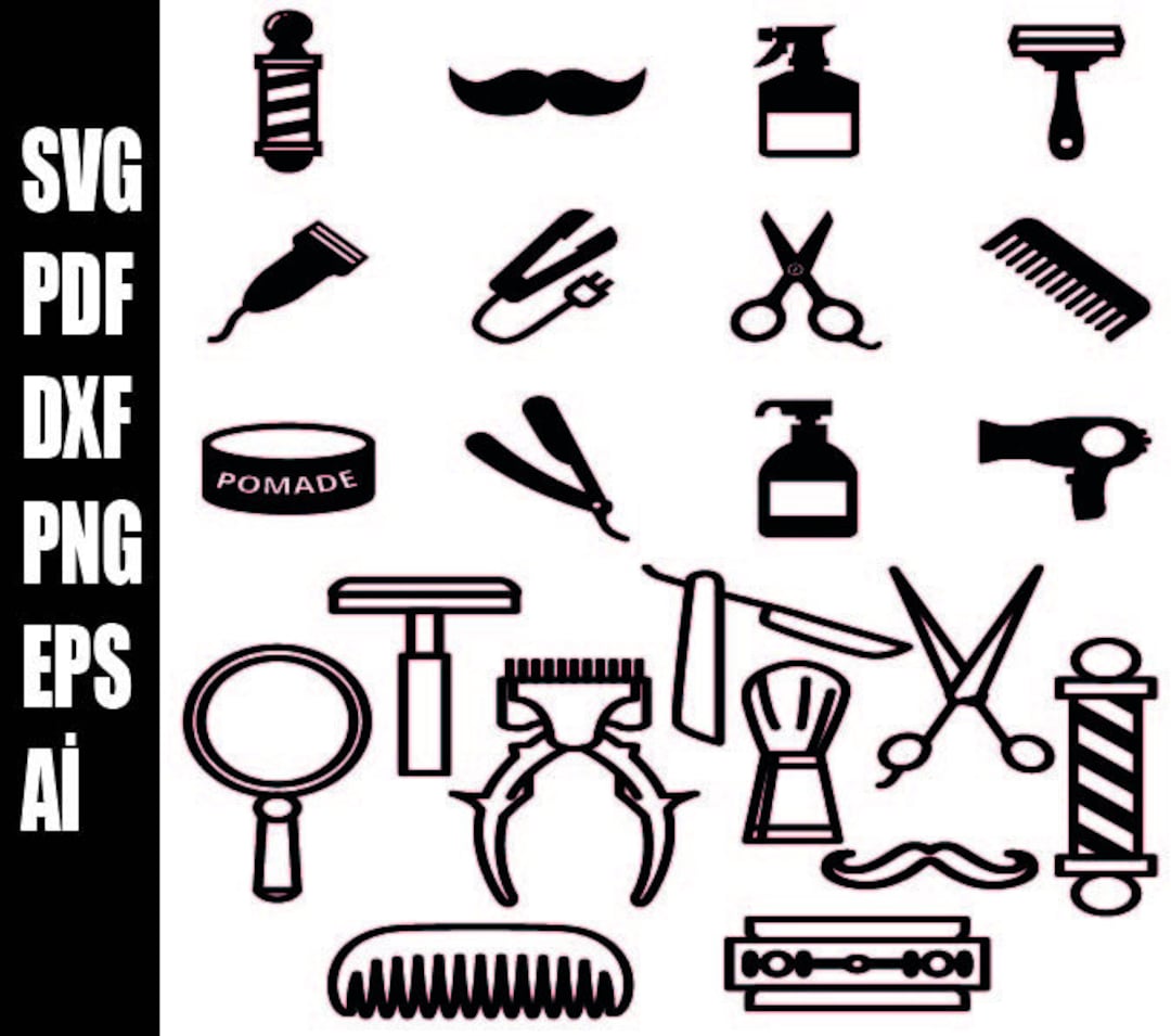 Hair Stylist Svg Bundle,hairdresser Tools Svg Barber Clip Art,blowdryer ...