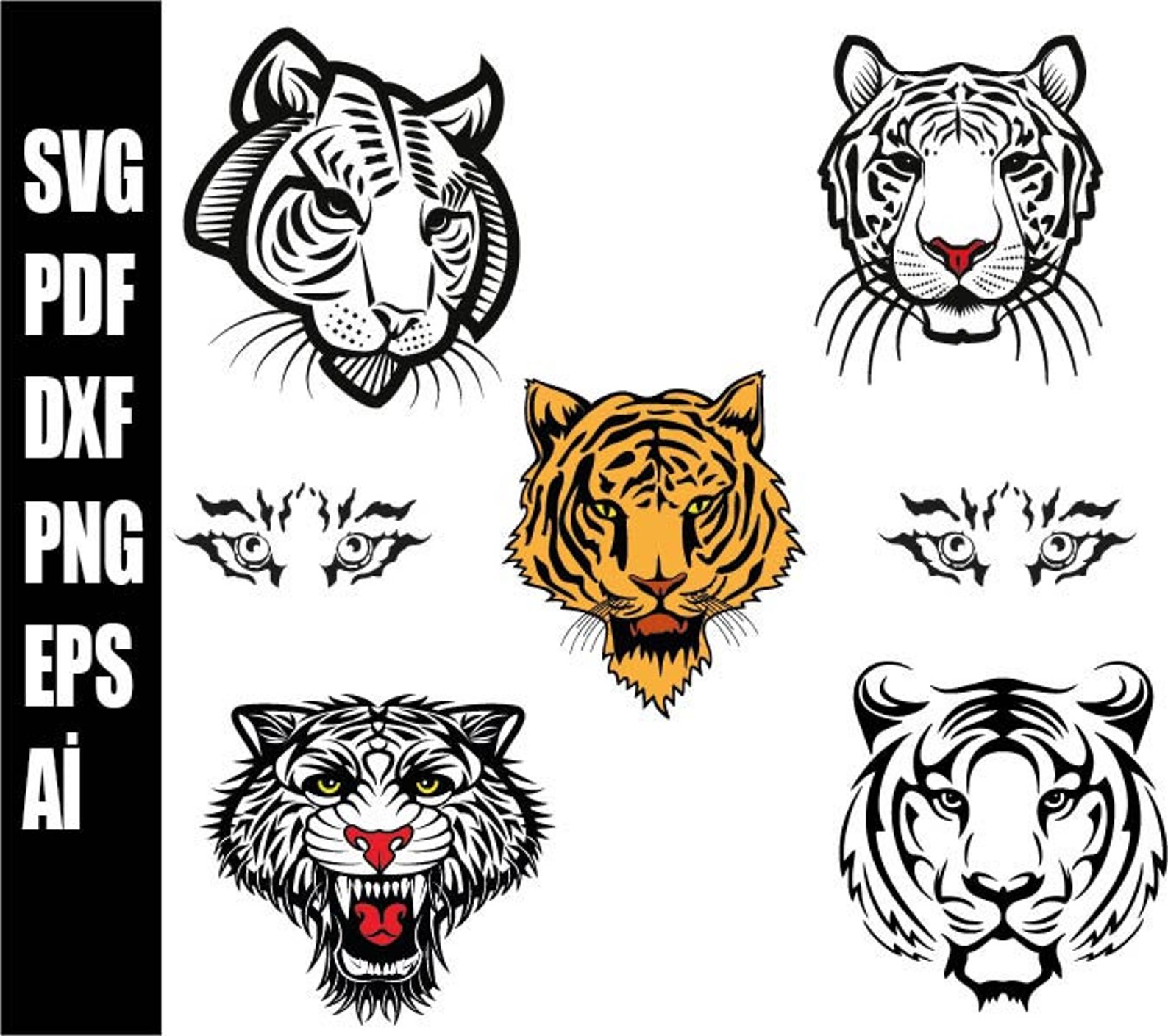 Tiger Head Svg Tigers Head SVG Tiger SVG T-shirt Svg Tiger Face SVG ...