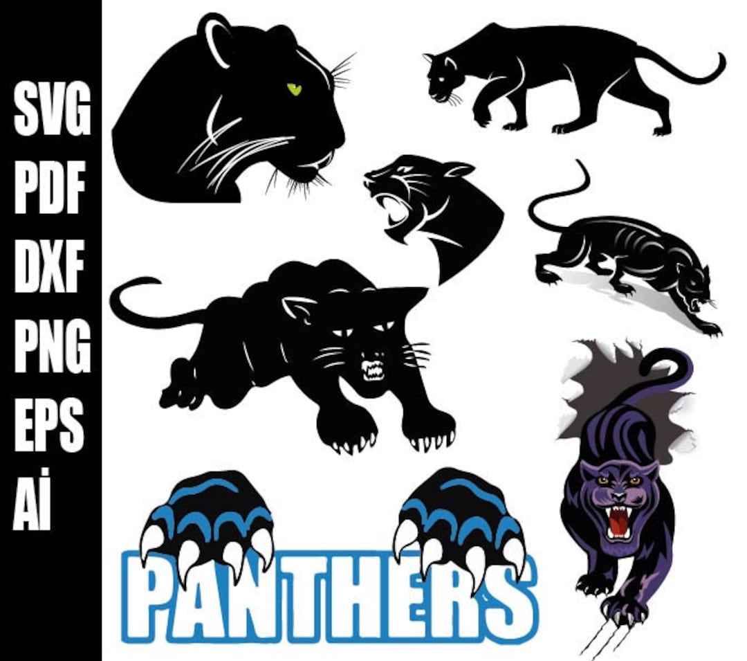 Panther SVG Bundle, Panther SVG, Panther Clipart, Panther Cut Files for ...