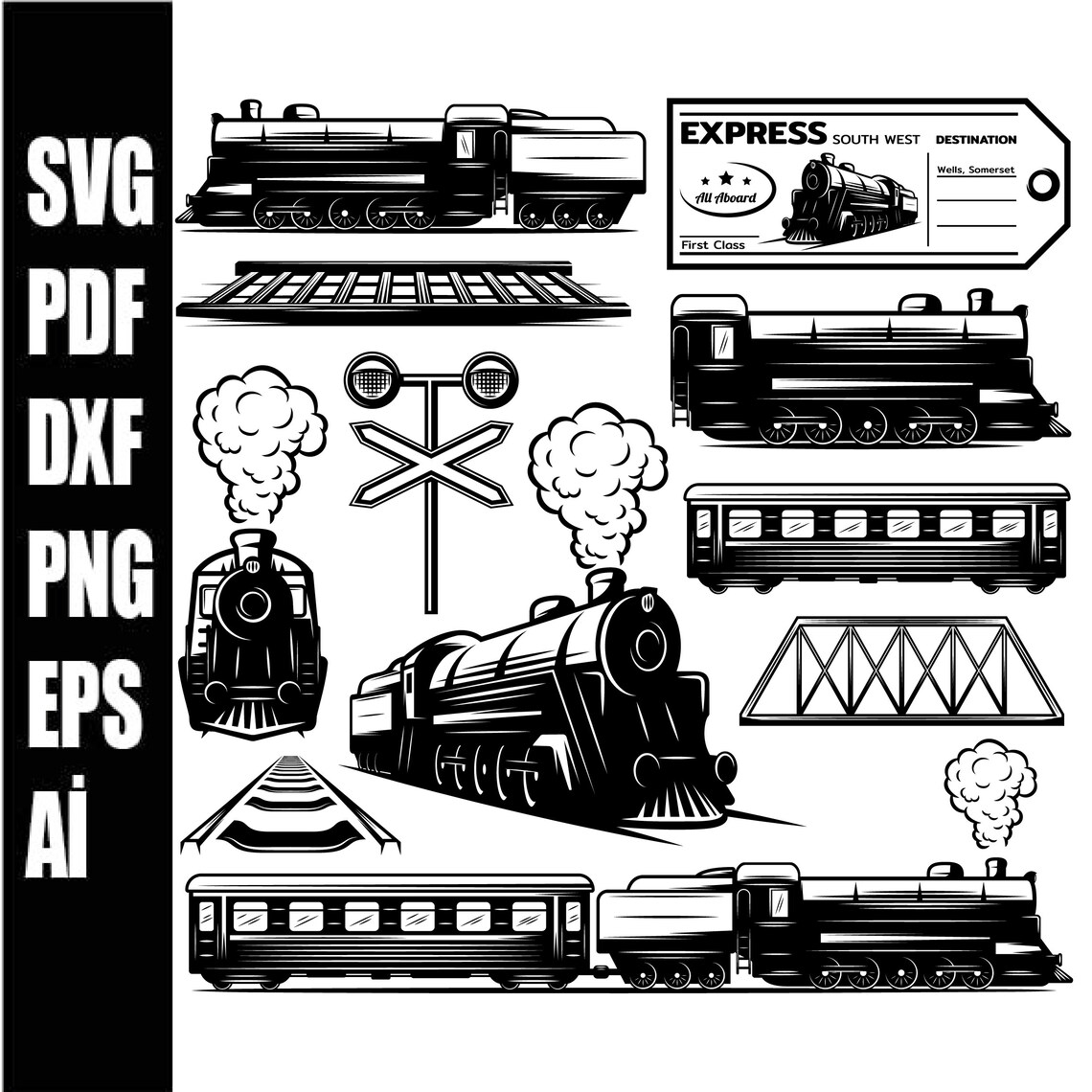 Train Svg Locomotive Svg Model Train Svg Train Clipart Locomotive ...