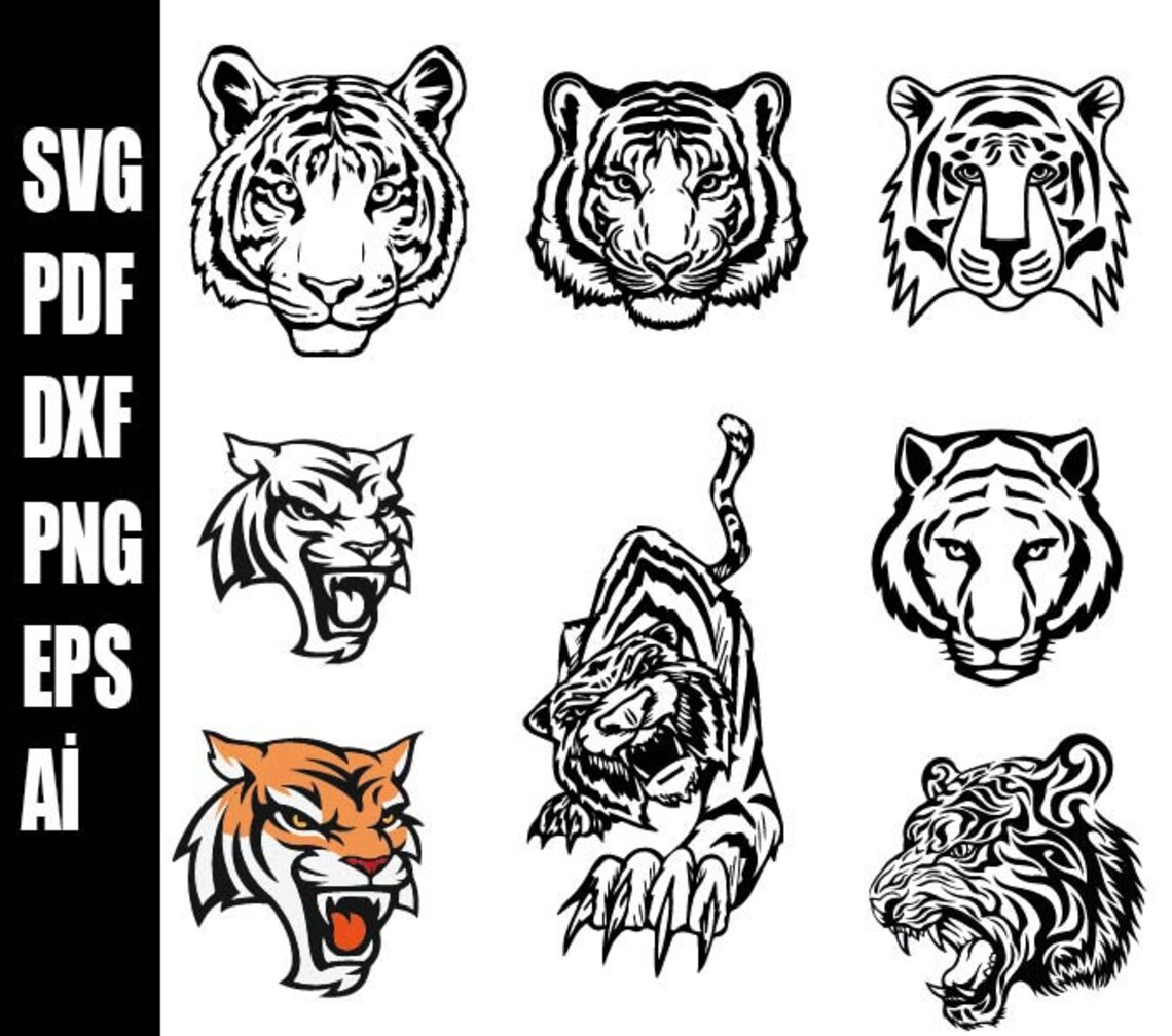 Tiger Head Svg Tigers Head SVG Tiger SVG T-shirt Svg Tiger Face SVG ...