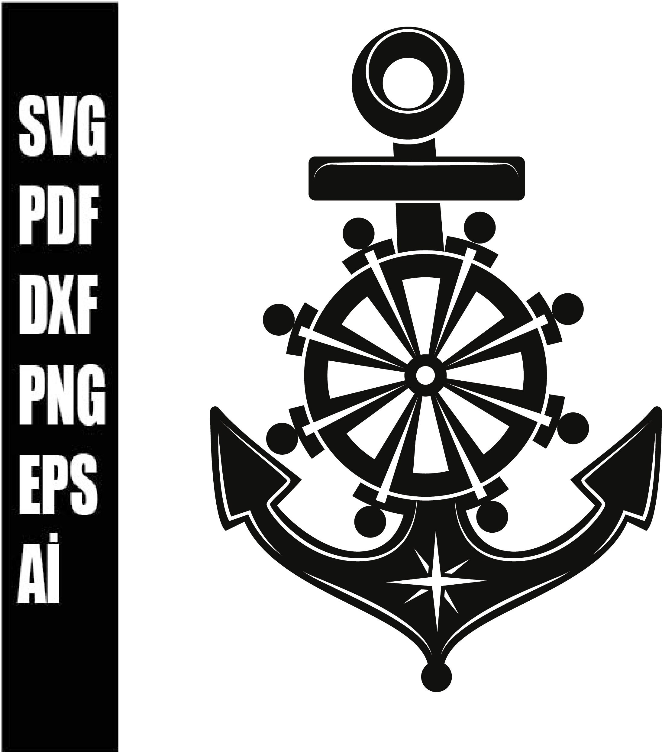 Anchor Svg, Anchor Clipart, Anchor Cut File, Anchor Vector, Fishing ...