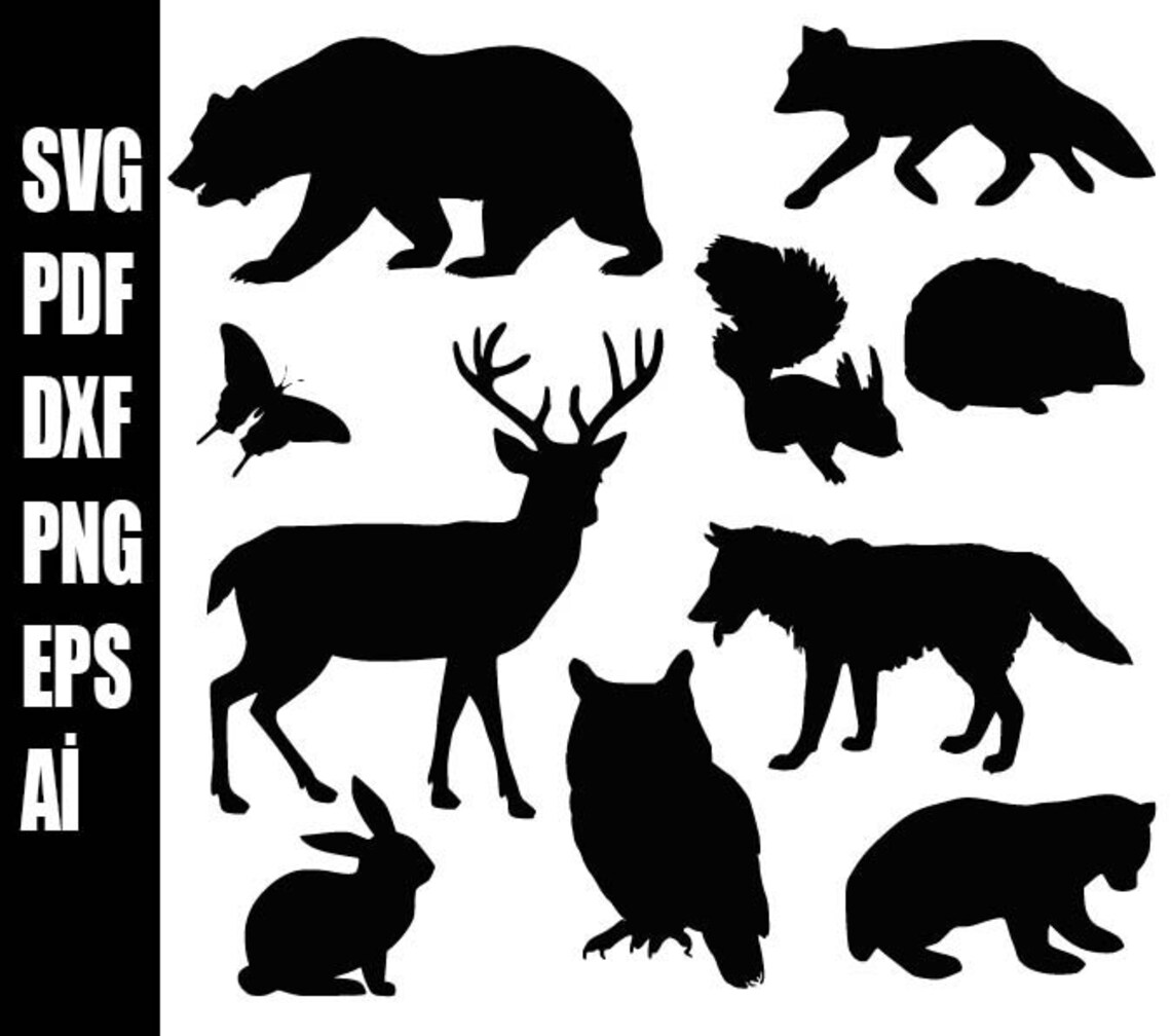 Woodland Animals Svg,forest Animals Svg,woodland Animals Silhouette ...