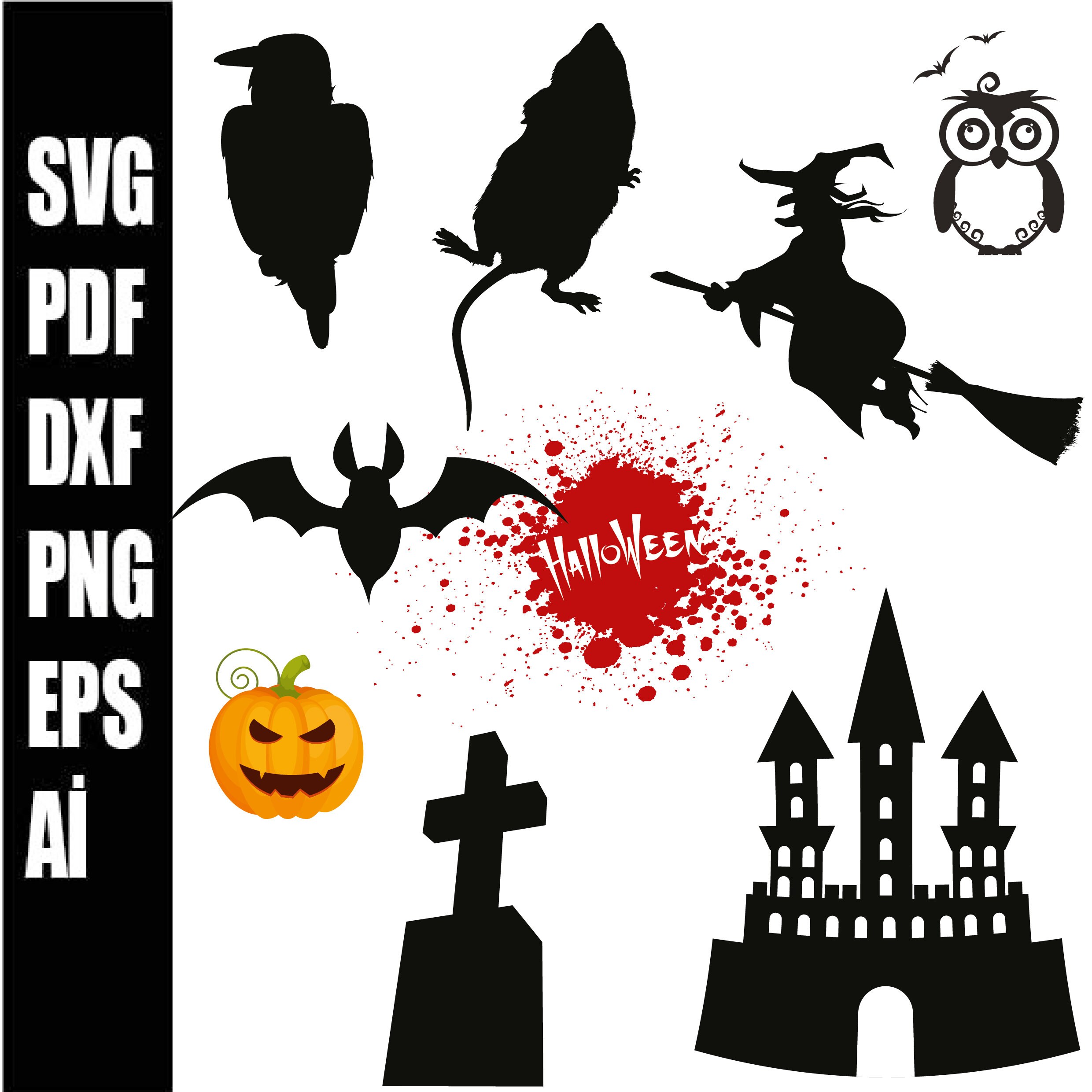 Halloween Banner Svg,halleden Svg Bundle, Halloween Svg Files for ...