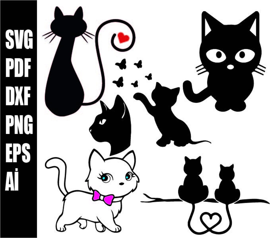 Cat SVG, Black Cat Svg, Cat Bundle Svg, Peeking Cat Svg, Hallowen Svg ...
