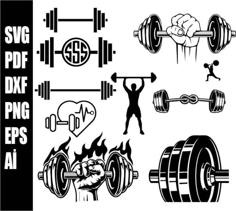 Weightlifting Svg, Weightlifting Silhouettes, Weightlifter SVG, Weight ...