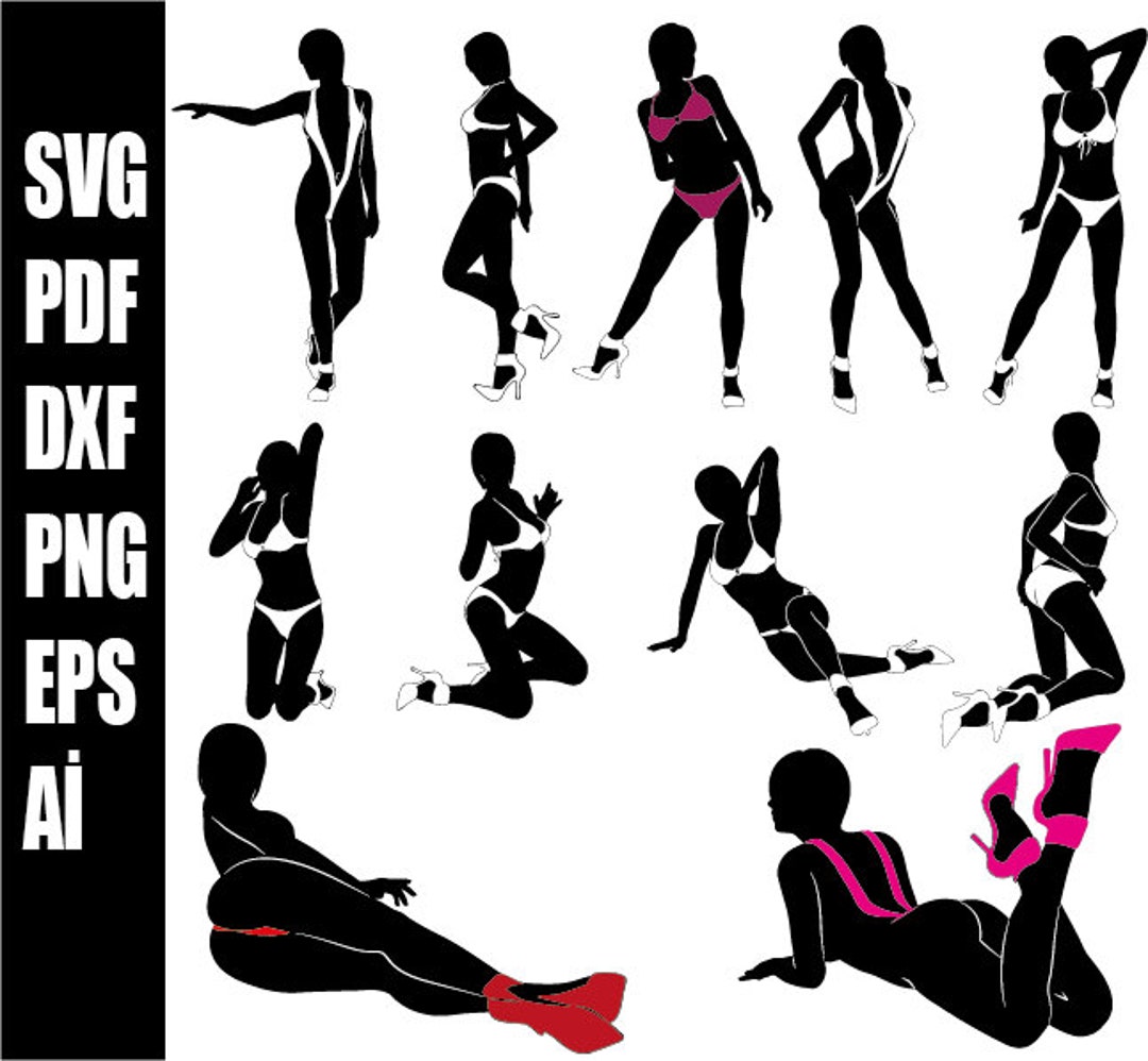 Sexy Woman Bundle Silhouettes Woman Svg Sexy Girl Png Woman Silhouette Sexy Woman Clipart