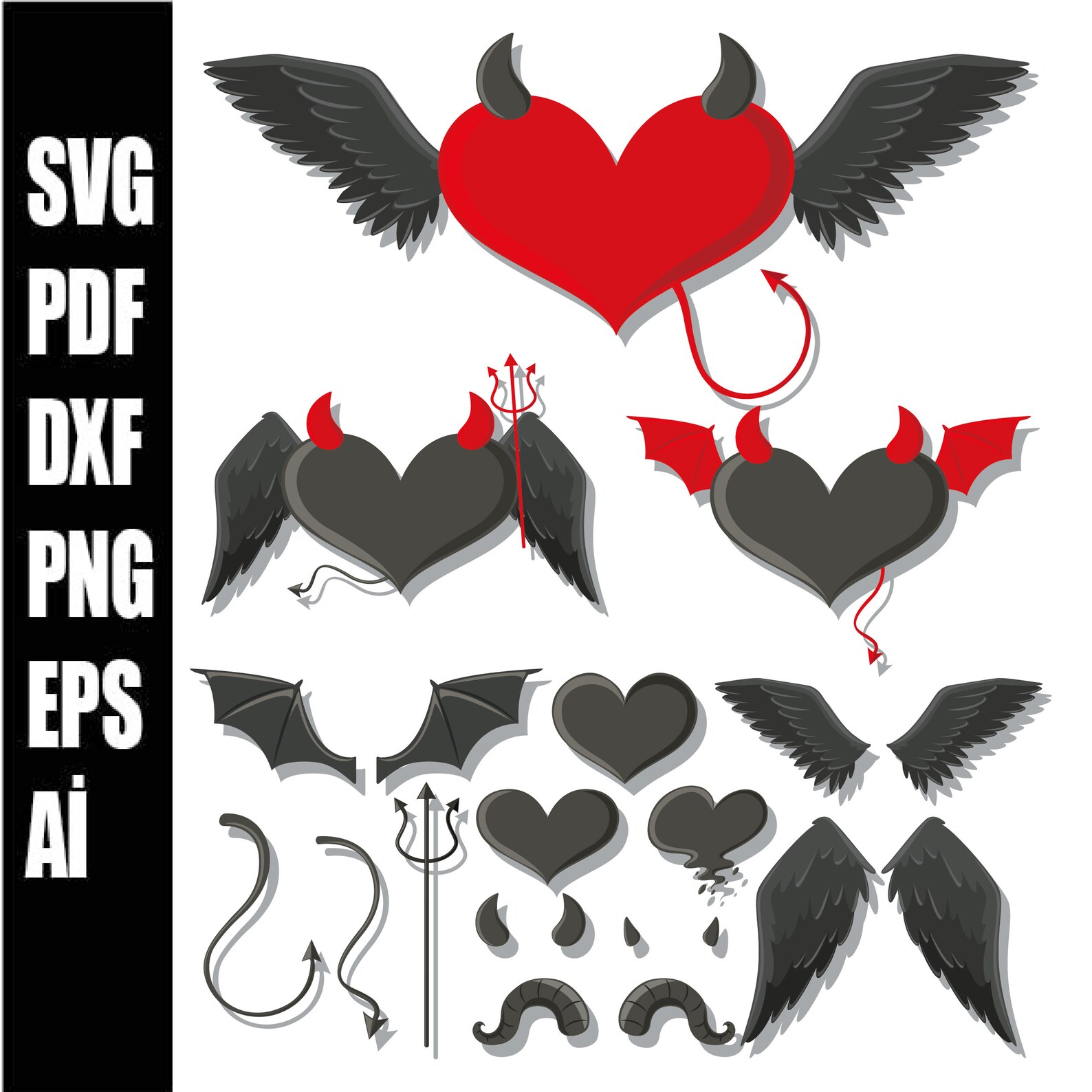 Angel and Devil Svg Devil SVG Bundle, Devil Clipart, Demon Cut Files ...