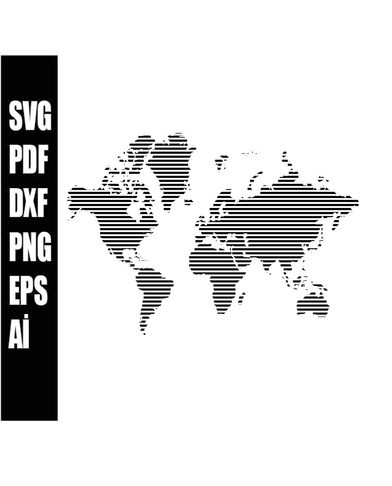 World Map Svg,world Map,svg Laser Cut Vector File,world Map Png,world ...