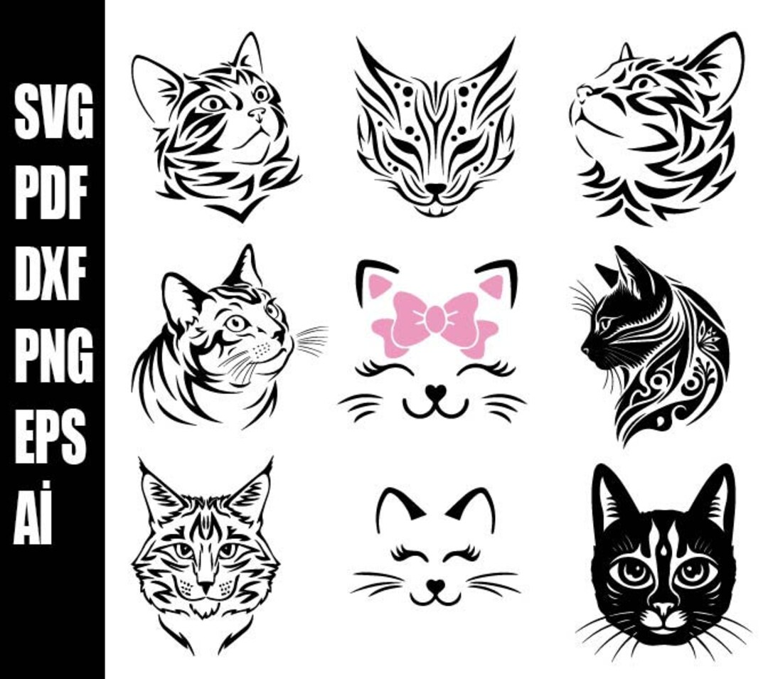 Cat SVG, Black Cat Svg, Cat Bundle Svg, Peeking Cat Svg, Hallowen Svg ...