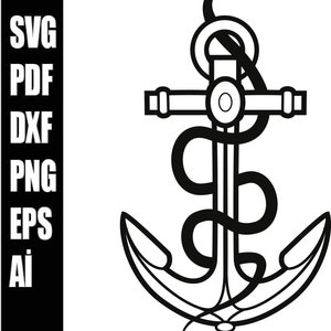 Anchor Svg, Anchor Clipart, Anchor Cut File, Anchor Vector, Fishing ...