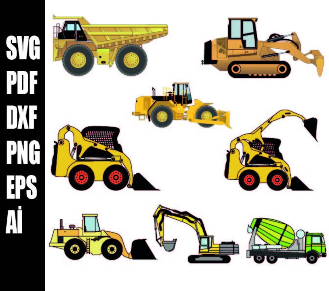 Excavator Svg, Excavator Clipart, Excavator Cricut Excavator SVG ...