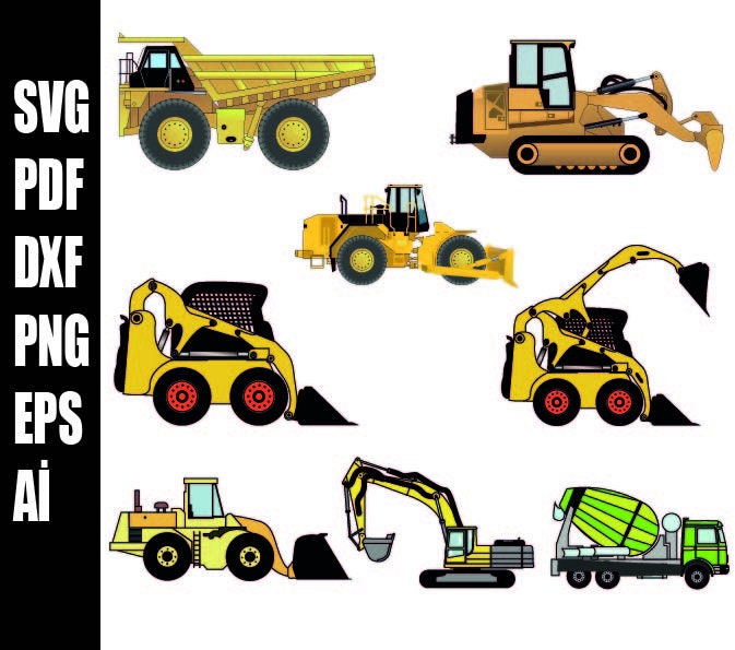 Bagger Clipart, Bagger Cricut Bagger SVG, Bau SVG, Bagger Clipart ...