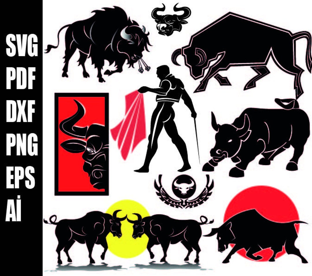 Bull SVG Bull Bundle Bulls Svg Bull Clipart Bull Cut Files for ...