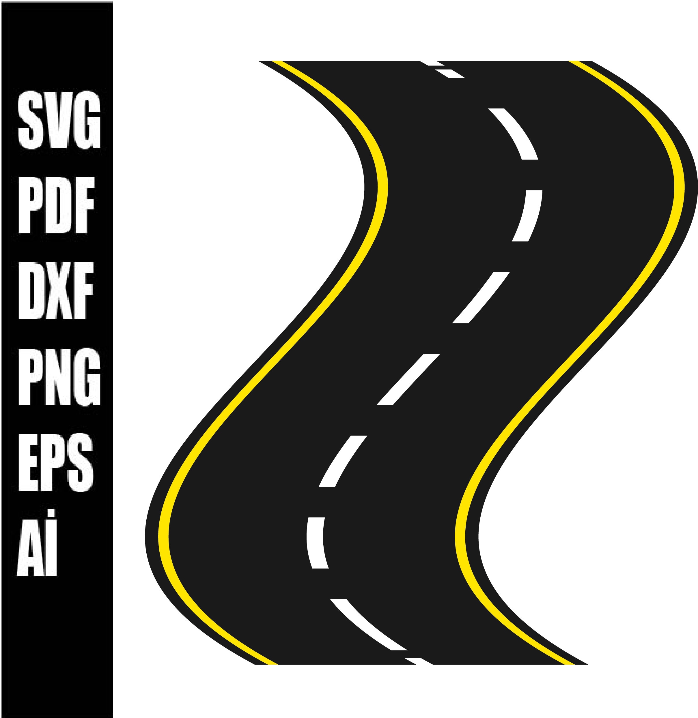 Road Svg 20 Bundle, Road Svg, Highway Svg, Bending Svg,curved Asphalt ...