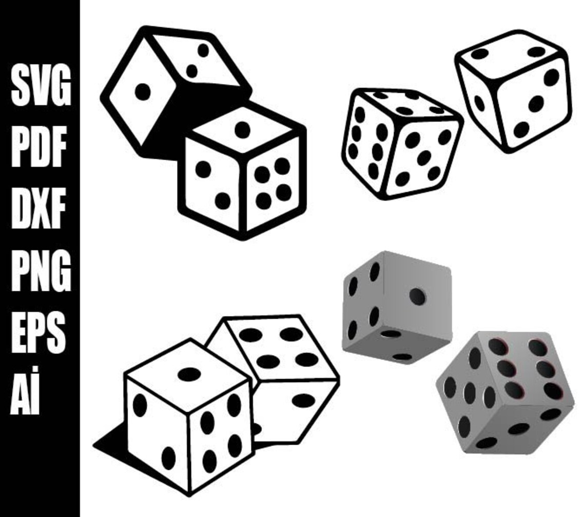 Dice SVG / Gambling Svg / Dice Clipart / Cut File / Cricut / Vector ...