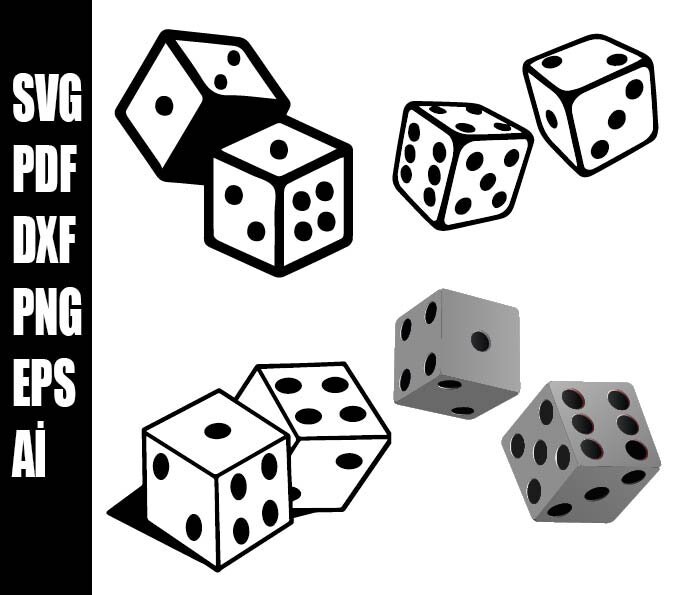 Dice SVG / Gambling Svg / Dice Clipart / Cut File / Cricut / Vector ...