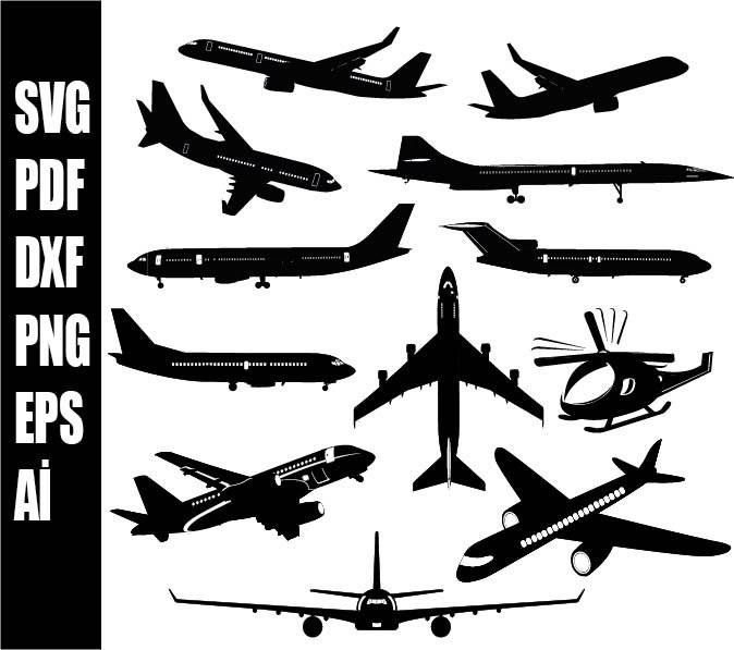 Airplane Svg, Airplane Clipart, Plane SVG, Military Plane, Airplane ...