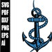 Anchor Svg, Anchor Clipart, Anchor Cut File, Anchor Vector, Fishing ...