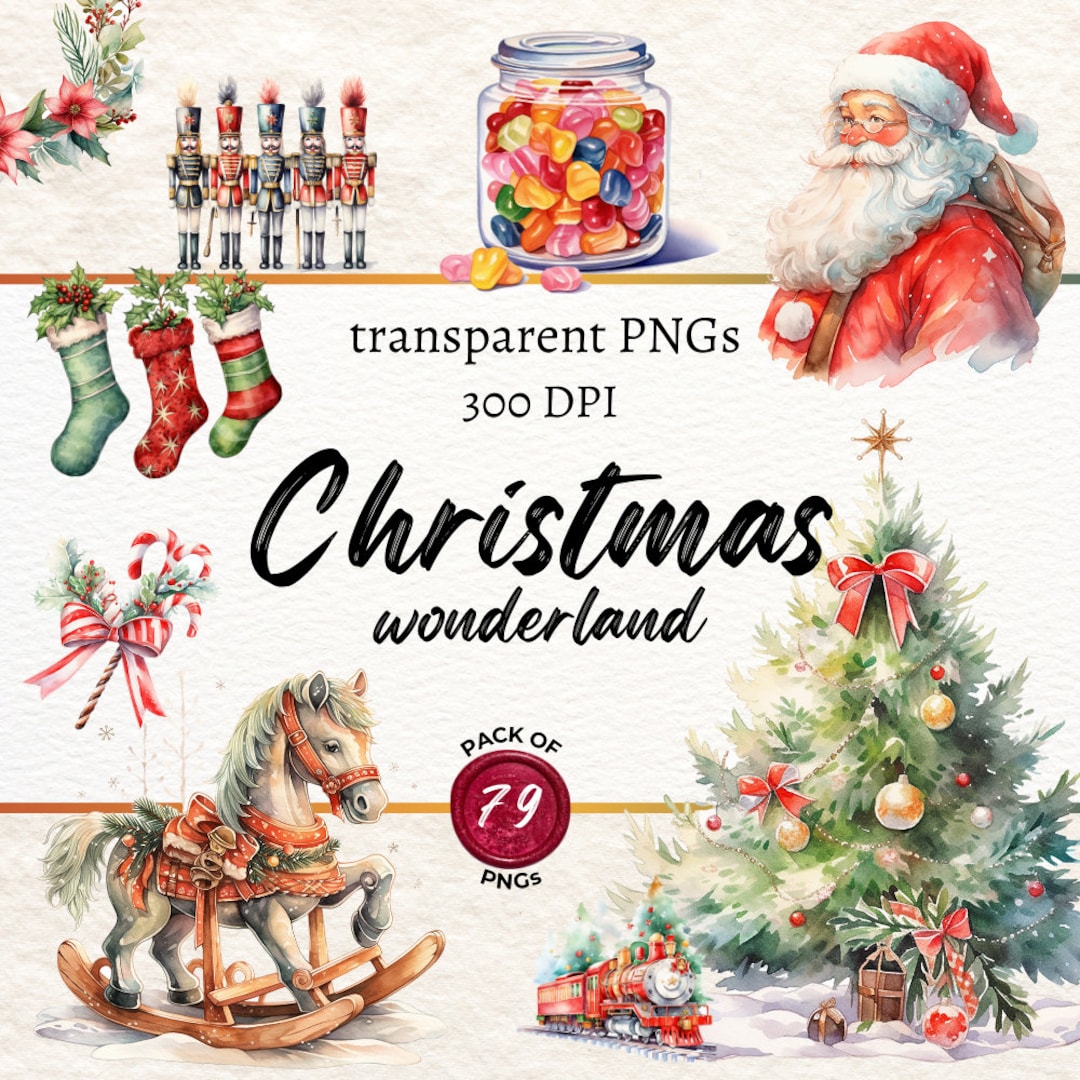 79 Christmas Wonderland Clipart Pngs Transparent Graphic Instant ...